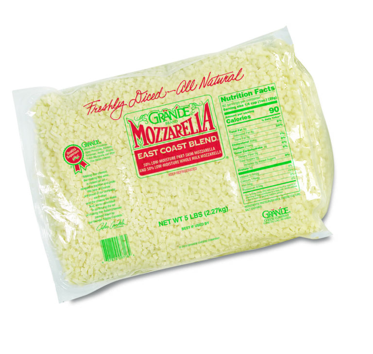 00716-Grande East Coast Blend Dice 5lb - Grande Cheese